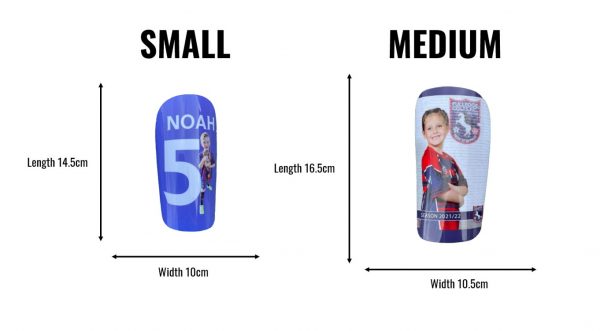 Shin Pad Size Guide | Shin Pad Size - Personalised Shin Pads